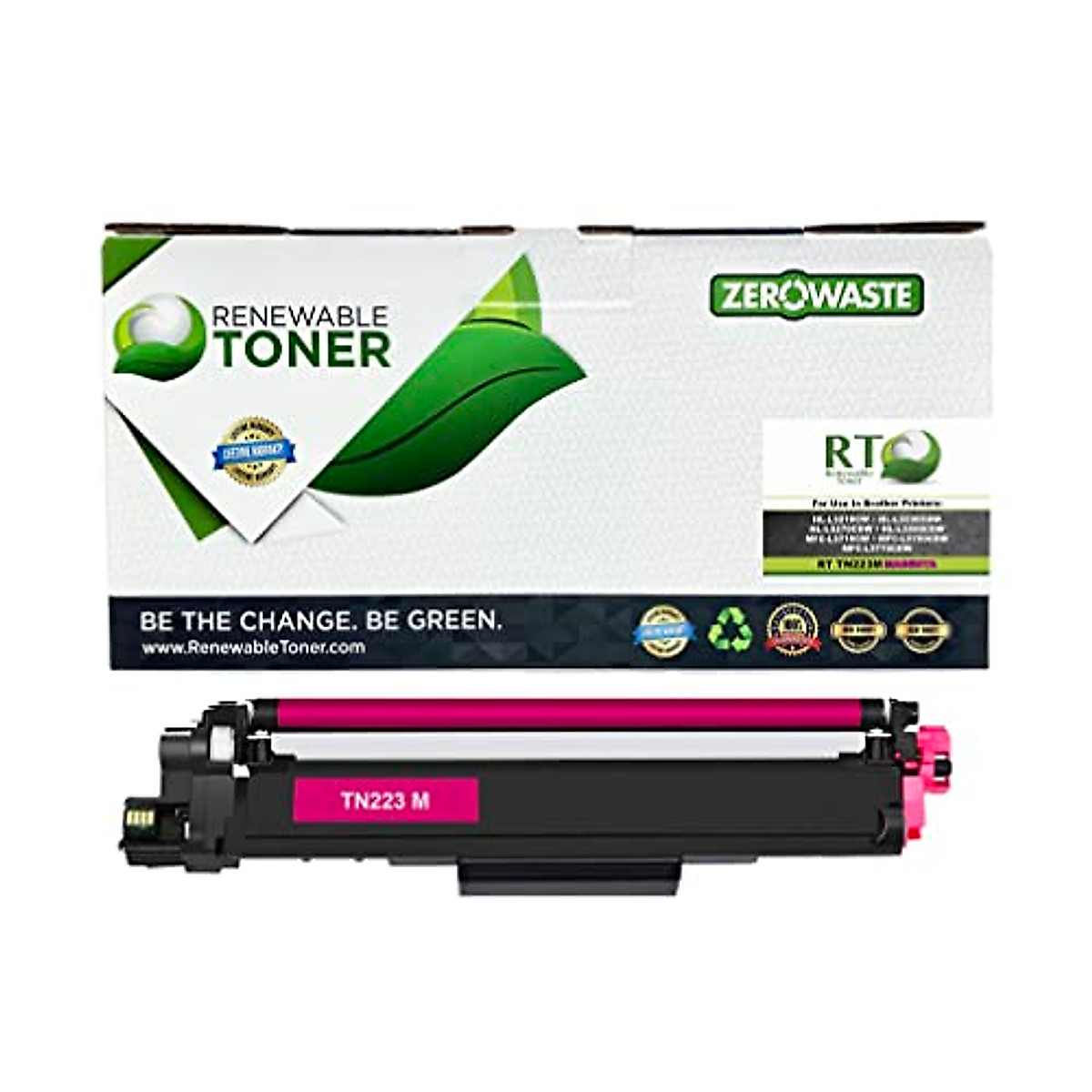 Renewable Toner Compatible Toner Cartridge Replacement for Brother TN-223 TN-223M HL and MFC Multifunction HL-L3210 L3230 L3270 L3290 MFC-L3710 L3750 L3770 (Magenta)