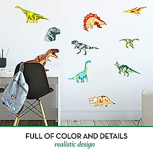 Dinosaur Wall Decals for Kids Room Glow in The Dark Stickers, Large Removable Vinyl Decor for Bedroom, Classroom - Birthday Christmas Gift for Girls Boys Grandkids Toddlers (Dino)