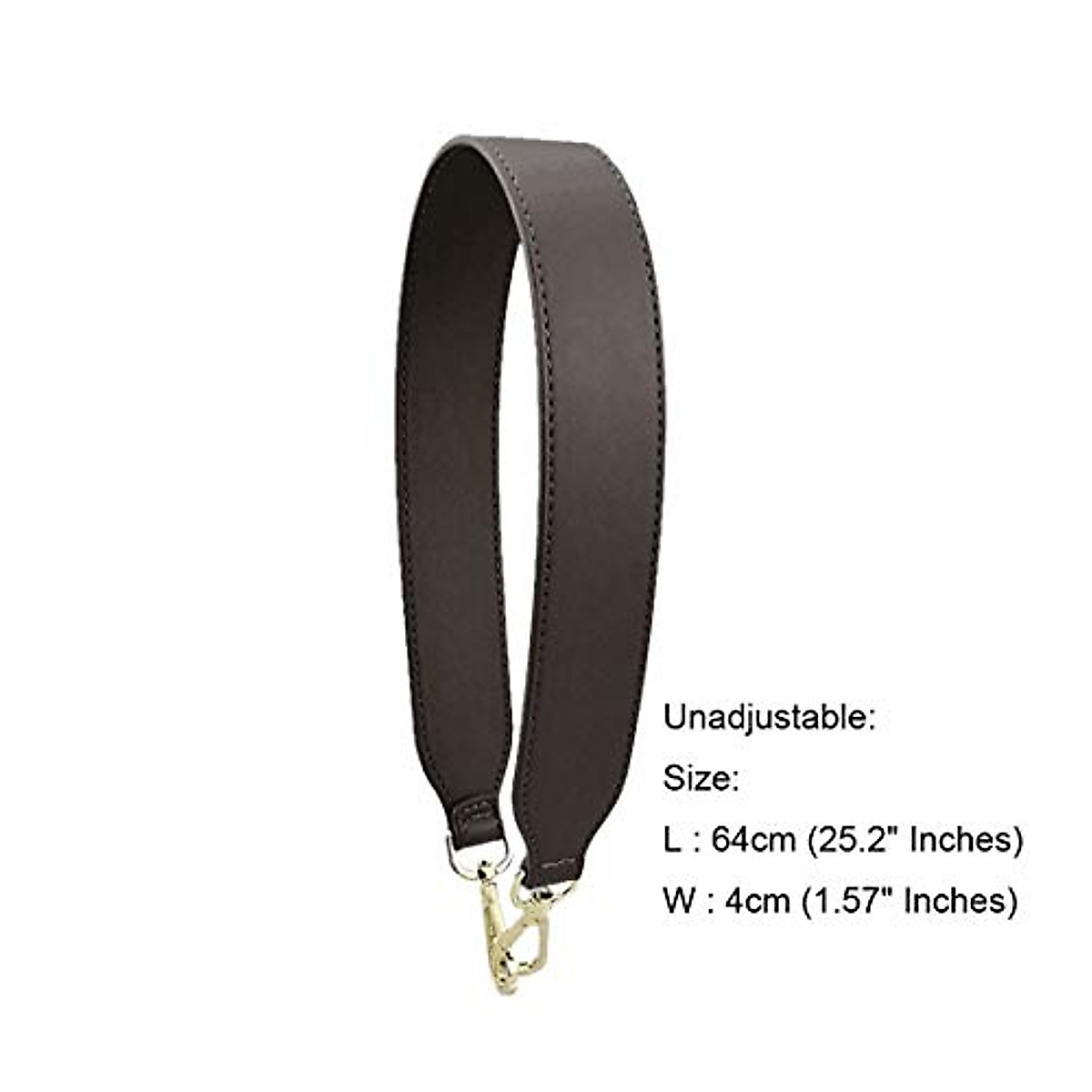 Simple Style Short Unadjustable Replacement Strap Handbags Strap Shoulder Strap PU Leather Strap for Handbags Purse Bag (Coffee)