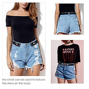 SUOSDEY No Buckle Elastic Stretch Belts for Men and Women Black, Invisible Belts for Jeans Pants, Size S