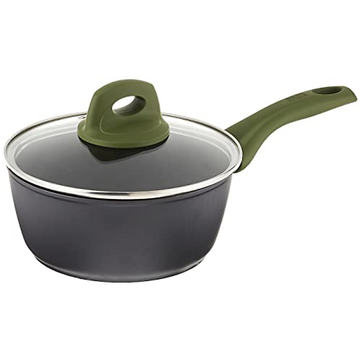 Bialetti Simply Italian Nonstick Covered Sauce Pan, 1.9 quart, Multicolored