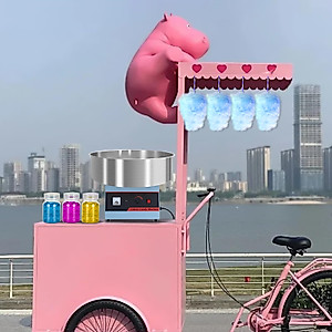 Commercial Cotton Candy Machine, Electric Floss Maker with Stainless Steel Bowl, for Home Party Carnival,Blue