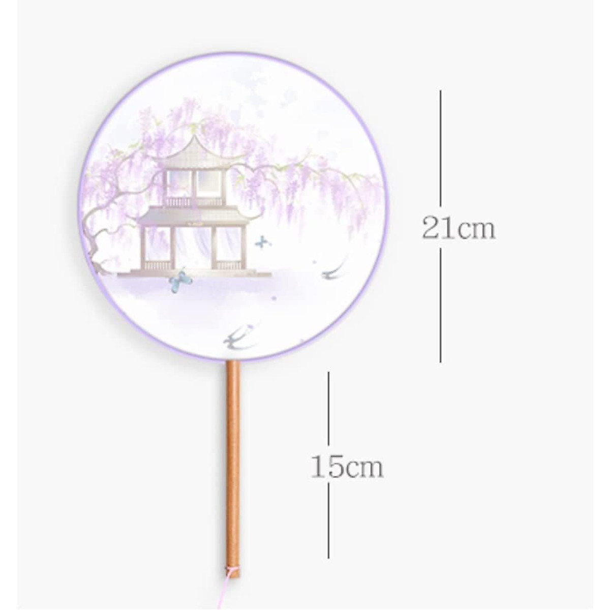 Folding Hand Fan Folding Fan Handheld Folded Fan 2Pieces Hand Fan Folded Ancient Chinese Style Hanfu Cheongsam Costume Embroidery Small Round Fan Foldable Fan Hand Held Fans