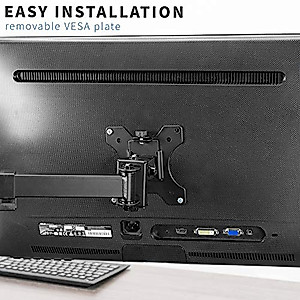 VIVO Quad 13 to 24 inch LCD Monitor Clamp-on Desk Mount, 3 Plus 1 Articulating Display, Holds 4 Screens, VESA up to 100x100mm, STAND-V104C