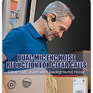 eKudgel Bone Conduction Headphones Wireless Bluetooth Headset with Microphone ENC Noise Cancelling with mic Clear Calls