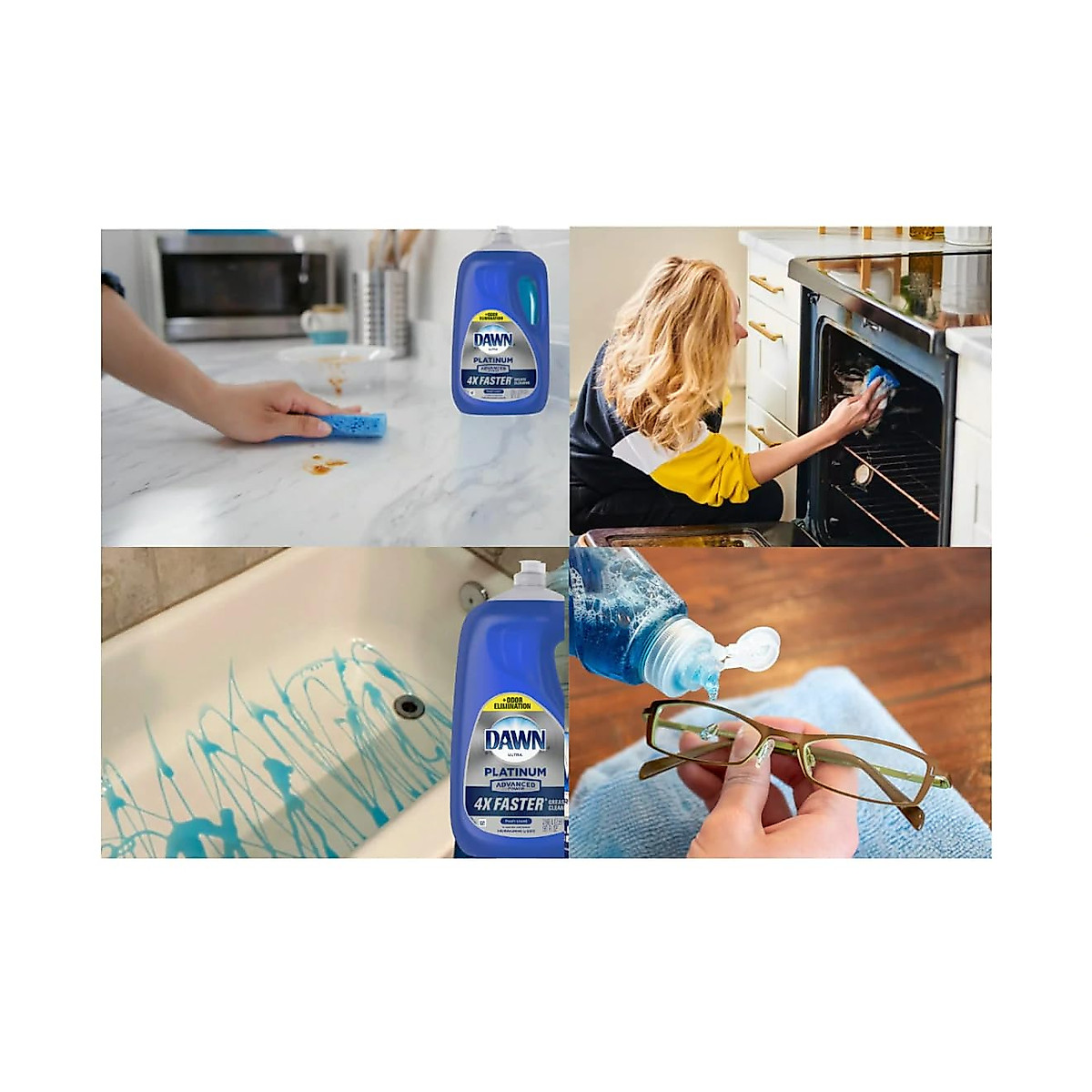 Dawn Platinum Dish Soap Liquid, Advanced Power 90 fl oz. (1) Set with Dishwashing Sponges, 24 pack (1) Boxed by Fusion Shop Store