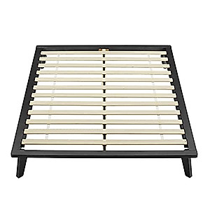 Classic Brands Canton Wood Platform Bed Frame Black, Queen