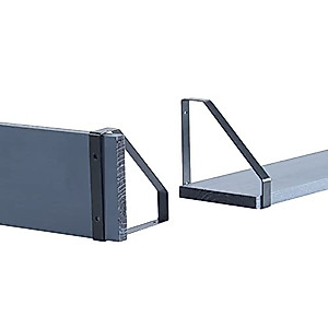 TFER Floating Wall Shelves for Bedroom/Bathroom, Set of 3, Hanging Shelf for Living Room/Kitchen/Laundry Room, Wall Mounted Shelves, Rustic Wood Shelves Great Value Halloween Decoration | Grey