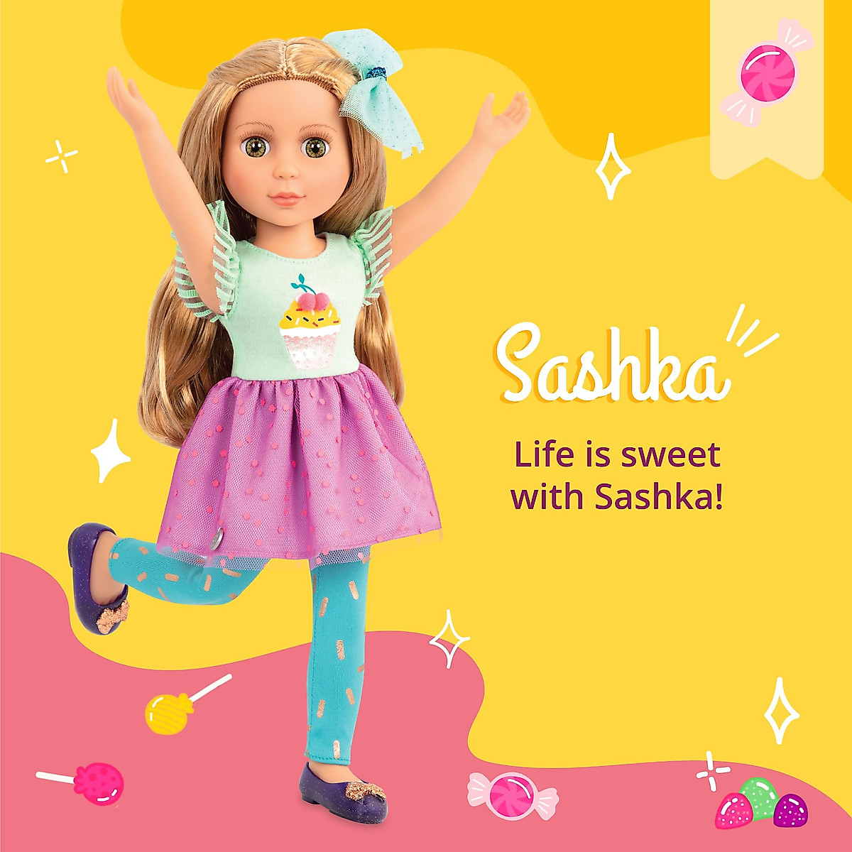 Glitter Girls - Sashka 14-inch Poseable Fashion Doll for Girls Age 3 & Up