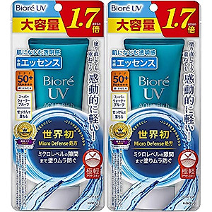 Biore UV Aqua Rich Watery Essence 85 g Sunscreen SPF 50 + / PA ++++【Large capacity】Set of 2