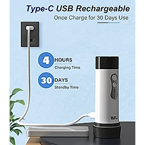 Water Dental Flosser Portable Cordless for Teeth - YaFex Water Teeth Pick Cleaner Rechargeable Dental Oral Irrigator with DIY Mode, 5 Jets, Travel Case (Black)