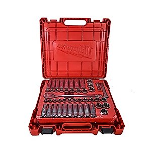 Milwaukee 48-22-9010 1/2 in. Drive SAE/Metric Ratchet and Socket Mechanics Tool Set (47-Piece)