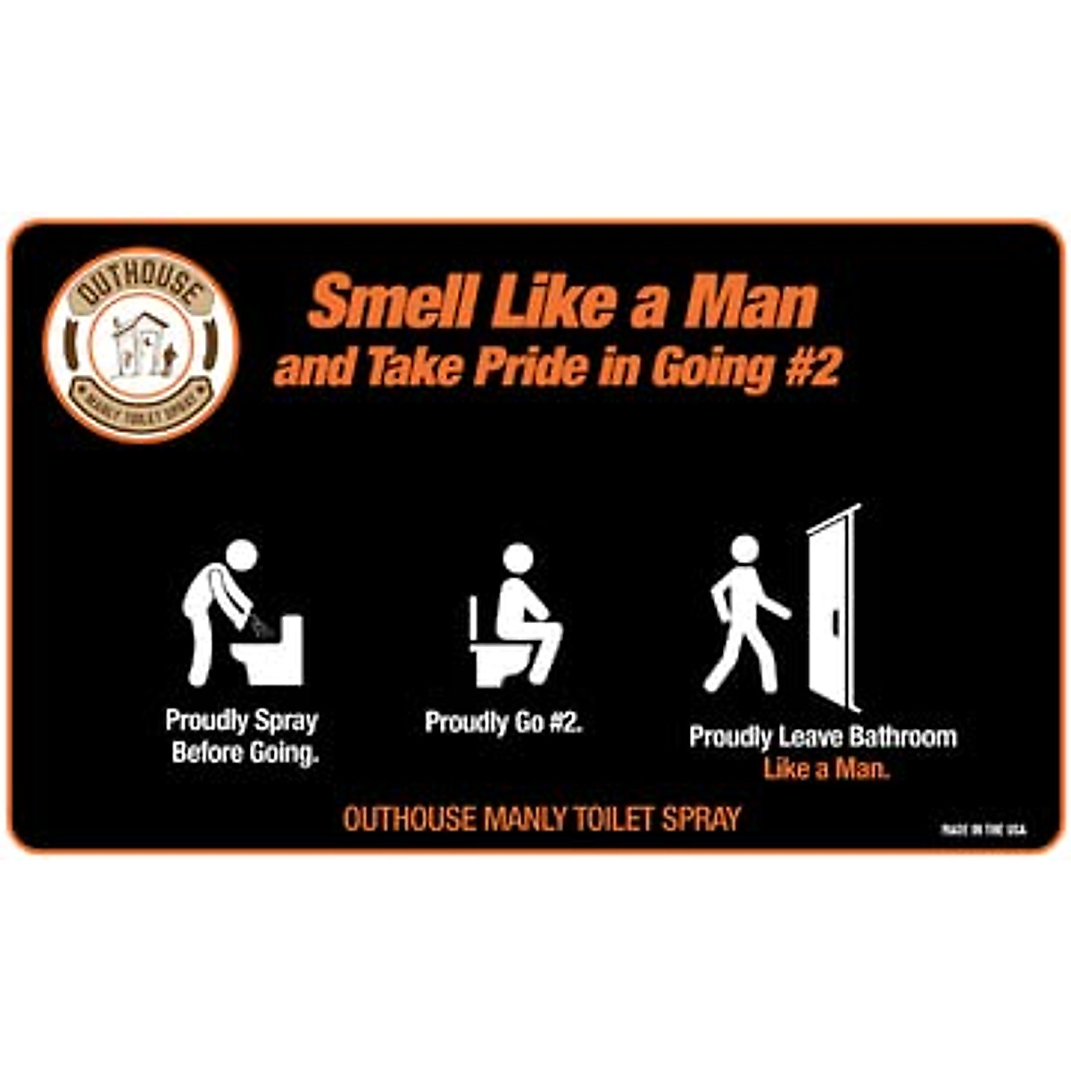 Men's Before You Go Toilet Spray - (Coffee) Outhouse Brand - 8oz - Made for Dudes Who Bomb Toilets