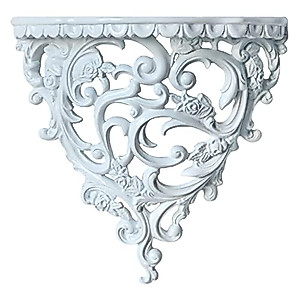 Fenteer European Floating Shelf Display Organizer Kitchen Bedroom Office, White L