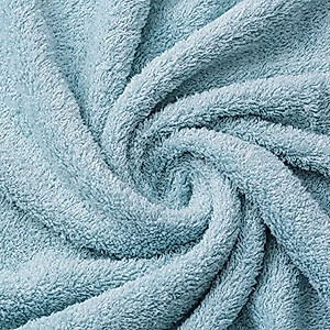 Aibaser Bath Towels, 27x54inch - Natural, Ultra Absorbent Towels for Bathroom, Travel, Gym, Shower and Spa (4 Piece Set) (Blue)