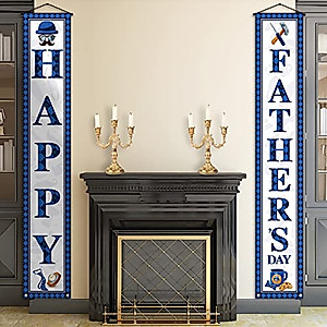 Happy Father's Day Party Front Door Banner Best Dad Ever Party Porch Wall Sign Decoration Photo Booth Backdrop Supply