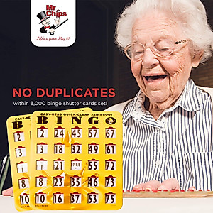 MR CHIPS Bingo Cage and Balls Set with 25 Shutter Slide Cards