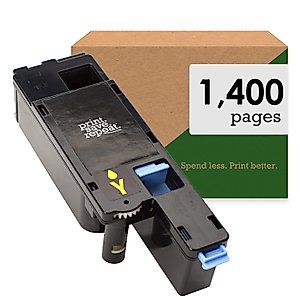 Print.Save.Repeat. Dell WM2JC Yellow High Yield Compatible Toner Cartridge for 1250, 1350, 1355, C1760, C1765 Laser Printer [1,400 Pages]