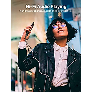 JSAUX USB C to 3.5mm Headphone and Charger Adapter, 2-in-1 USB Type C to Aux Audio Splitter Jack with PD 60W Fast Charging Compatible with Samsung S22/S21/S20,Note20/10,Pixel 6/5/4,iPad Pro Air -Grey