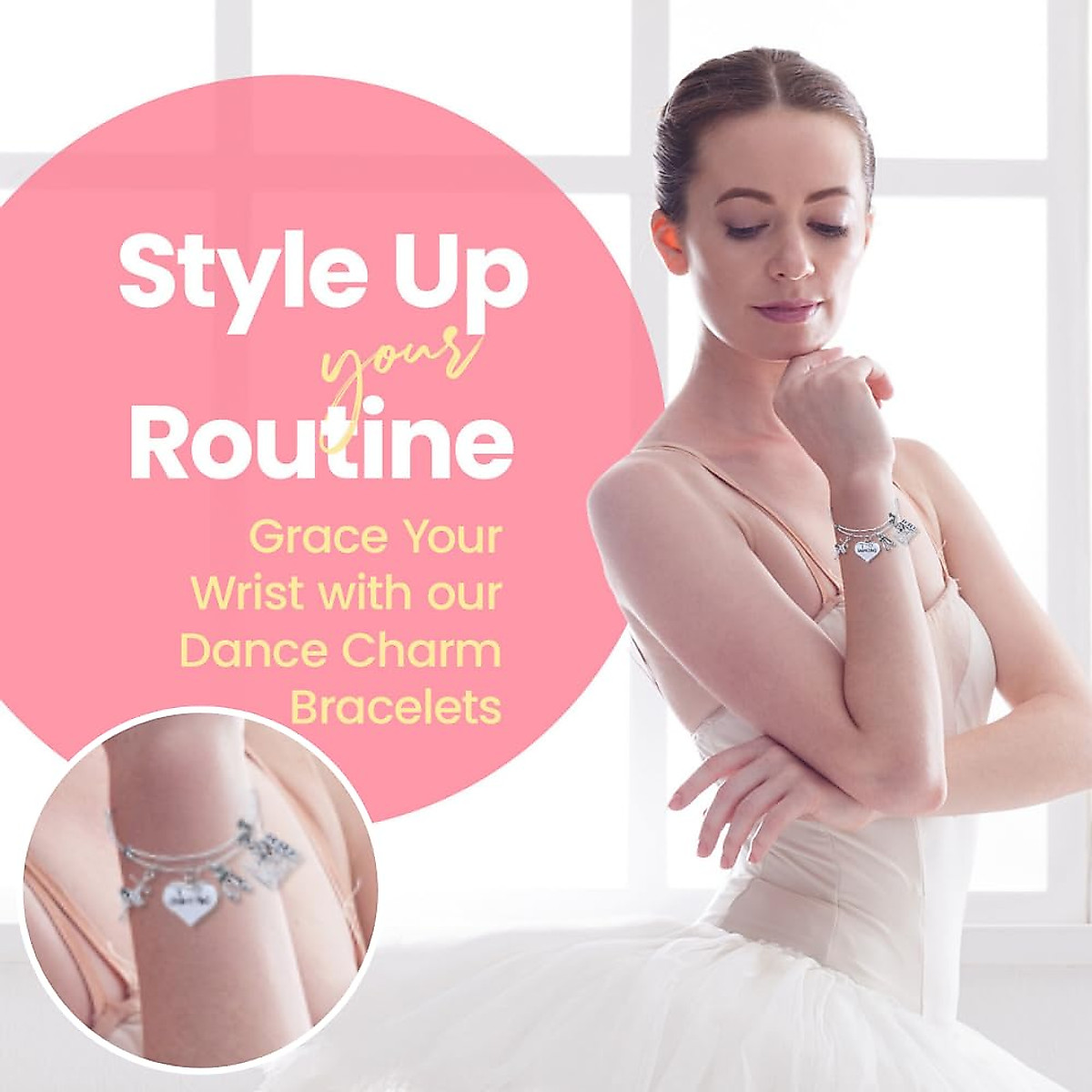 Infinity Collection Dance Bracelet- Dancer Gift for Girls, Dance Jewelry -Gift For Dance Recitals, Dancers and Dance Teams, Dance Accessories, Jewelry for Granddaughter Daughter Niece