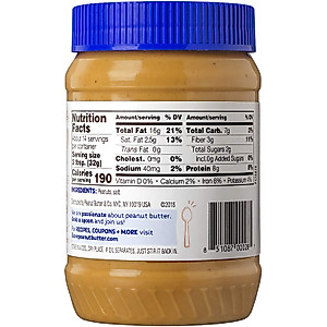 Peanut Butter & Co. Old Fashioned Crunchy Peanut Butter, Non-GMO, Gluten Free, Vegan, No Sugar Added, 16 Ounce (Pack of 1)