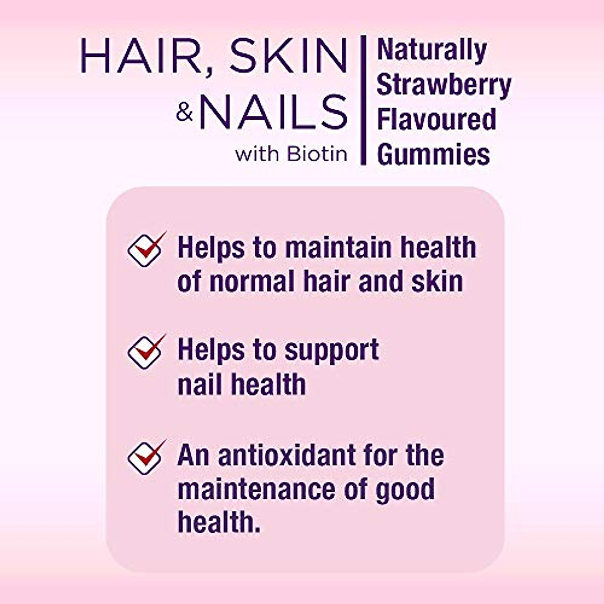 Nature's Bounty Hair, Skin, Nails Gummies with Biotin, 80 Gummies