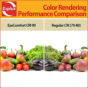 Explux Flicker-Free LED A21 3-Way Light Bulb with EyeComfort Technology, 60W/100W/150W Equivalent, 800/1700/2450 Lumens, 5000K Daylight, 2-Pack