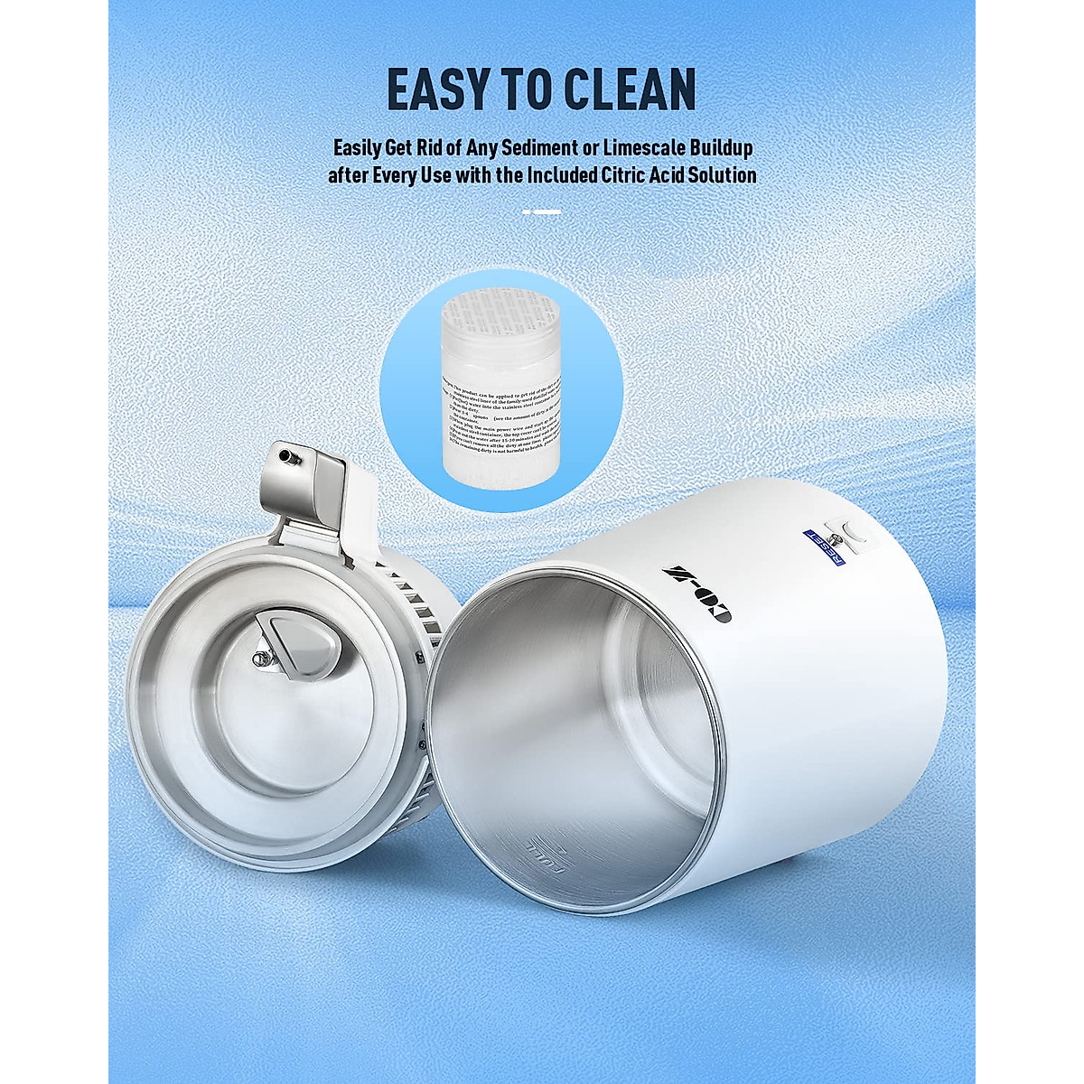 CO-Z 1.1 Gallon Water Distiller, 750W Countertop Home 4L Distilled Clean Water Maker Office Countertop Distiller Water Making Machine, Distill Distilling Water Purifier Distillers