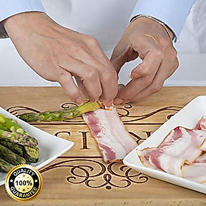 Personalized Cutting Board, Housewarming Gift | 9x6 |12 Designs & 2 Sizes, Wedding Gifts for Couple, Anniversary & Kitchen Sign - Bamboo Rectangular #G