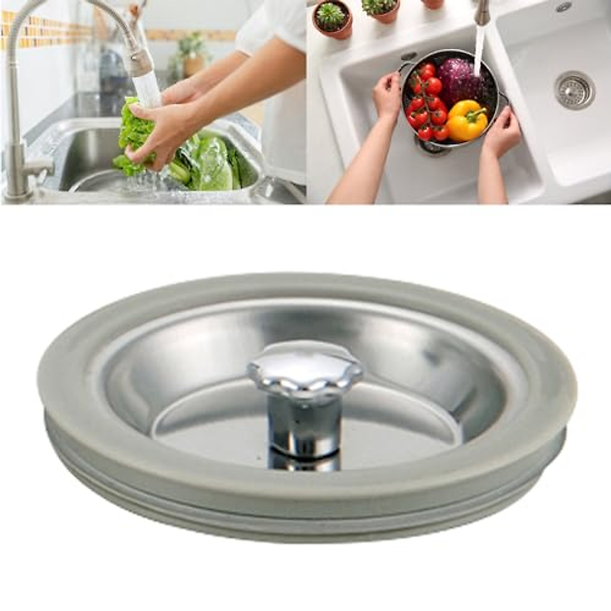 EAJORN 2 Pcs Kitchen Sink Plug Drain Stopper Bath Plug Sink Wash Basin Water Stopper for Bathtub Bathroom