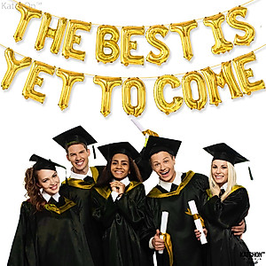 Gold, The Best Is Yet To Come Banner Balloon - 16 Inch | Congratulations Banner for Congratulations Decorations | Farewell Decorations Party | The Best Is Yet To Come Sign for Wedding Decorations