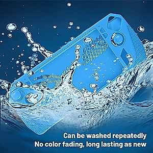 PAKESI Silicone Case for ASUS ROG Ally 2023 Release,Handheld Game Console Cover Protector Case with 2 Thumb Grip Caps and 2 Pack Screen Protectors - Enhance Your Gaming Experience(Blue)