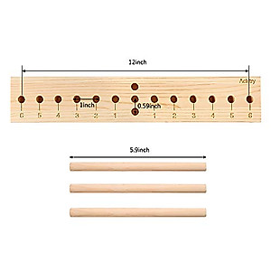 Ackitry Extended Bow Maker for Ribbon for Wreaths, Wooden Ribbon Bow Maker with Twist Ties and Instructions for Creating Gift Bows, Hair Bows, Corsages, Holiday Wreaths, Various Crafts