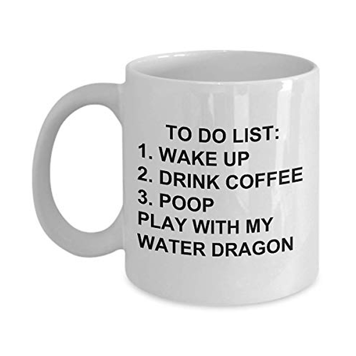 Water Dragon Mug for Animal Lovers To Do List Funny Coffee Mug Tea Cup Gag Mug for Men Women