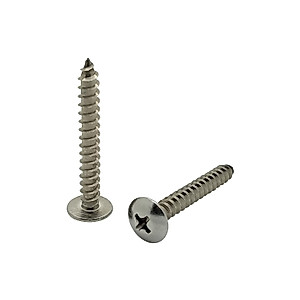 SNUG Fasteners (SNG95) 100 Qty #8 x 1-1/4" Truss 304 Stainless Phillips Head Wood Screws, Count