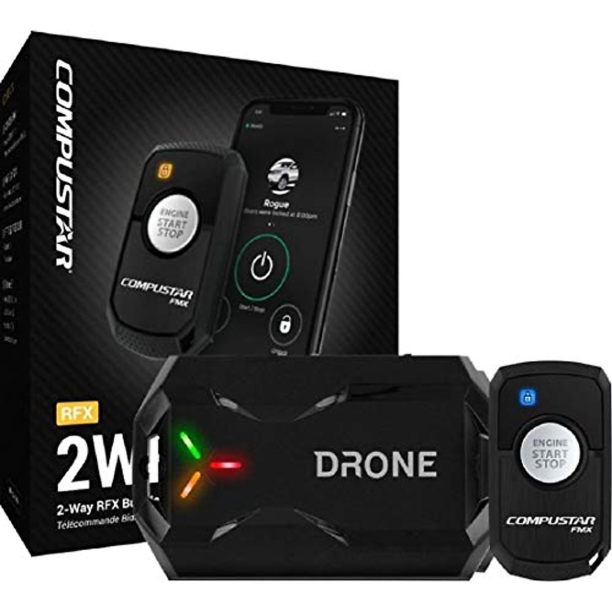 Compustar RFX2WR3FM 2-Way Rf Kit Bundle W/Drone LTE Module 3000 Ft