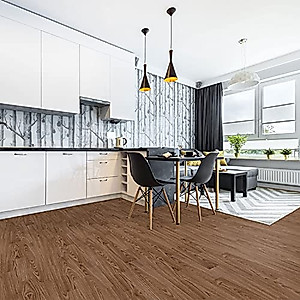 LUCiDA SURFACES Luxury Vinyl Floor Tiles-Peel & Stick Adhesive Flooring for DIY Installation-5 Sample Wood-Look Planks-6 inch x 12 inch