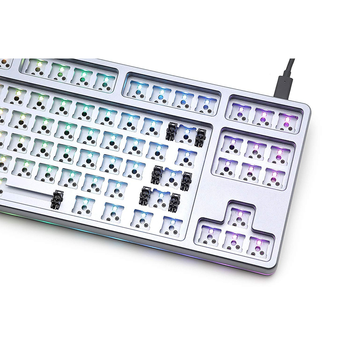 DROP CTRL High-Profile Mechanical Keyboard — Tenkeyless TKL (87 Key) Gaming Keyboard, Hot-Swap Switches, Programmable, Backlit RGB LED, USB-C, Doubleshot PBT, Aluminum (Black, Barebones)