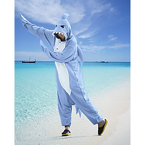 WOTOGOLD Animal Cosplay Costume Unisex Kids Shark Pajamas Blue Shark XS fit height 51'-55'
