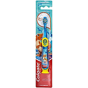 Colgate Dinosaur Toothbrush for Children with Suction Cup, Kids 2-5 Years Old, Extra Soft - Pack of 6
