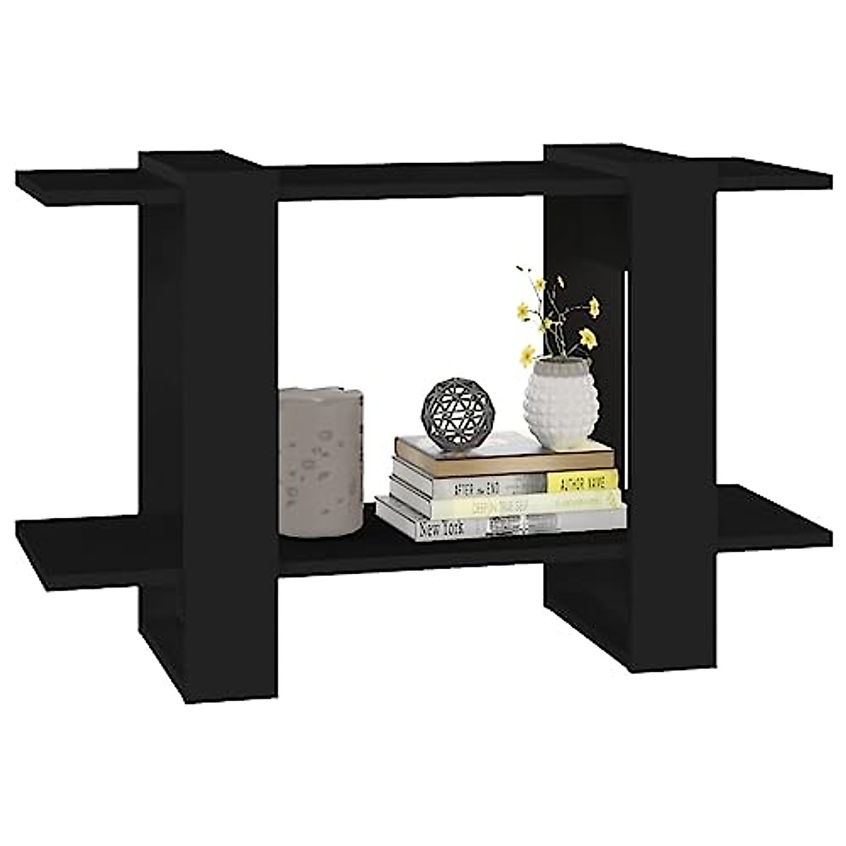 DYRJDJWIDHW Book Cabinet/Room Divider Shelving,Bookcase with Doors,White Bookcase,Suitable for Study, Bedroom, Office, Living Room,Black 31.5"x11.8"x20.1"