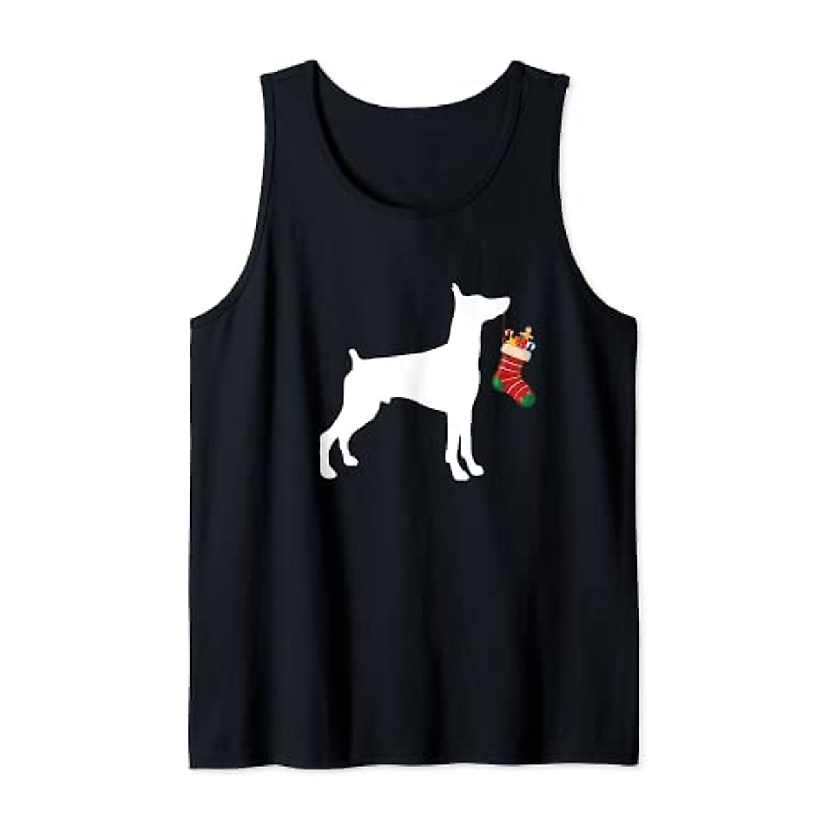 Miniature Pinscher Christmas Stocking Stuffer Dog Tank Top