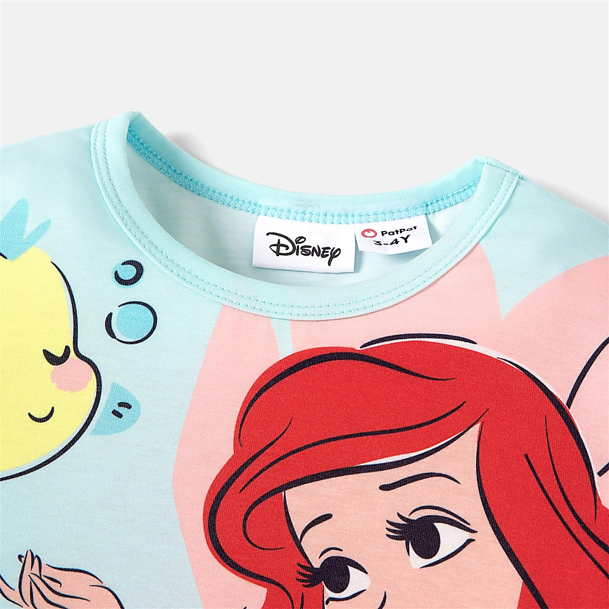 Disney Princess 2PCS Toddler Girls Outfits Ruffled Sleeves Sweatshirt and Leggings Outfit Set Deep Blue 5-6 Years