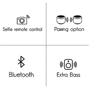 Fashionit U Boost Speaker | Stylish Portable Wireless Bluetooth 5.0 with Built-in Subwoofer and Mic | Perfect Mini Speaker for Home, Parties, Activities! Small Device, Rich Sound | Hematite