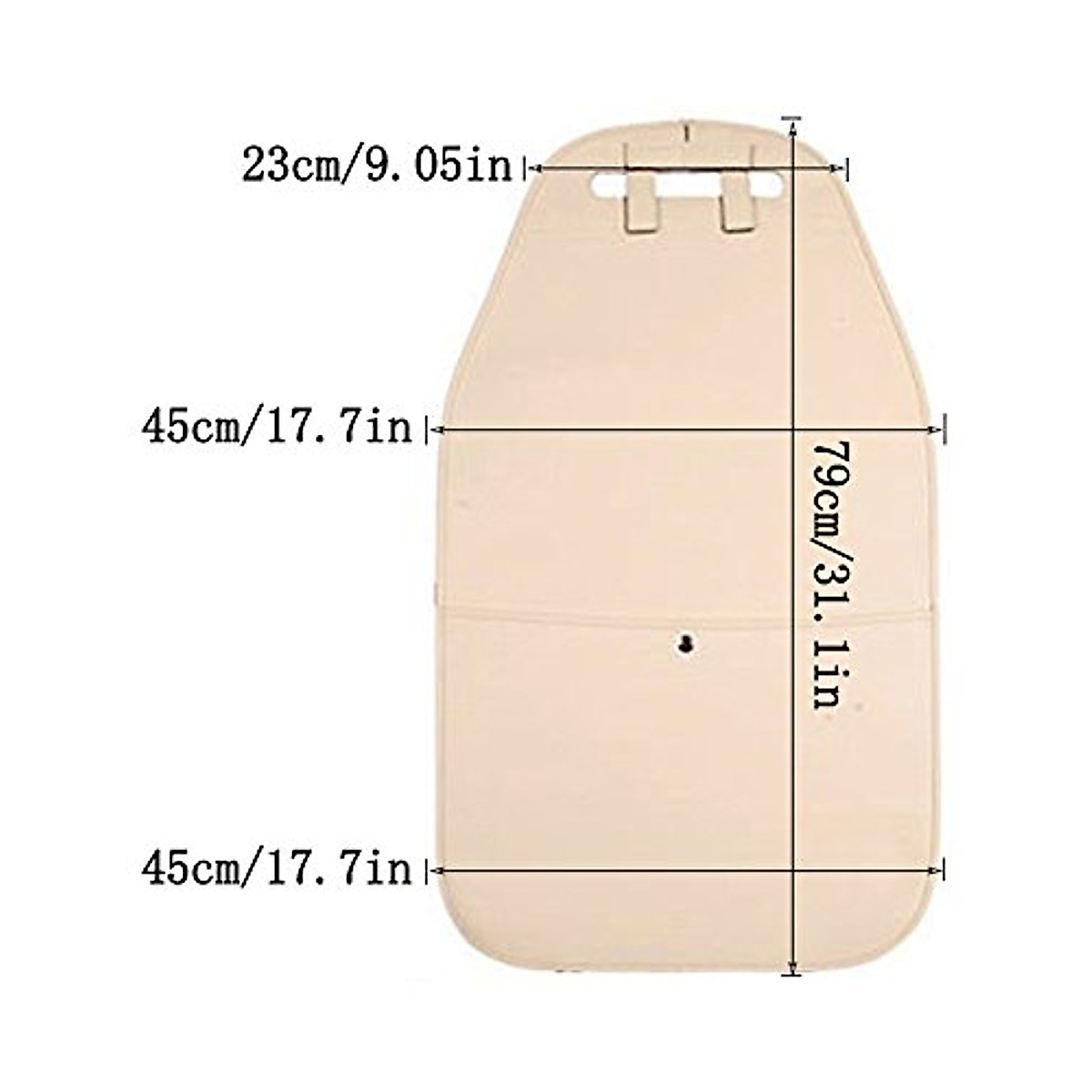 ZZ Lighting Car Kick Mats Seat Back Protectors Kick and Stain Protection for Children Or Adult with Pocket Universal Size(2 Pack,Beige)