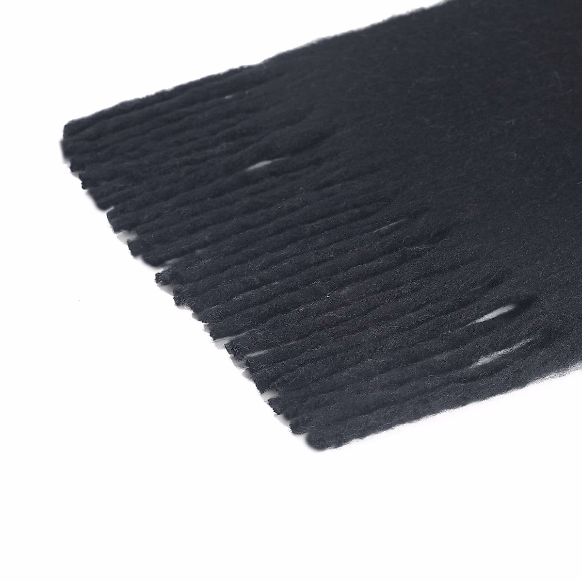 SUNDSGT Big Scarf Coloured Oversized Tassel Soft Fall Winter Thick Scarf Warm Shawl Women (Black)