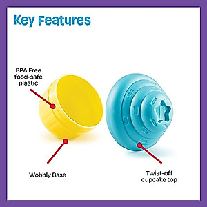 Brightkins Small Cupcake Treat Dispenser for Dogs - Interactive Dog Toys, Dog Birthday Toy for All Breeds