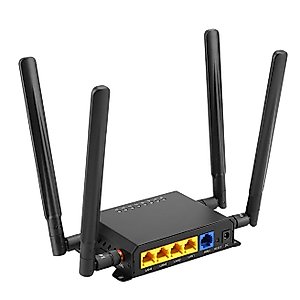KuWFi 300Mbps 3G 4G LTE Car WiFi Wireless Router Extender Strong Signal Car WiFi Routers with USB Port SIM Card Slot with External Antennas for USA/Canada/Mexico SIM Card