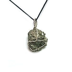 ASTROGHAR Natural Golden pyrite Wealth Finance Rough Raw Uneven shape Crystal pendant For Men And Women, Standard, crystal, PYRITE