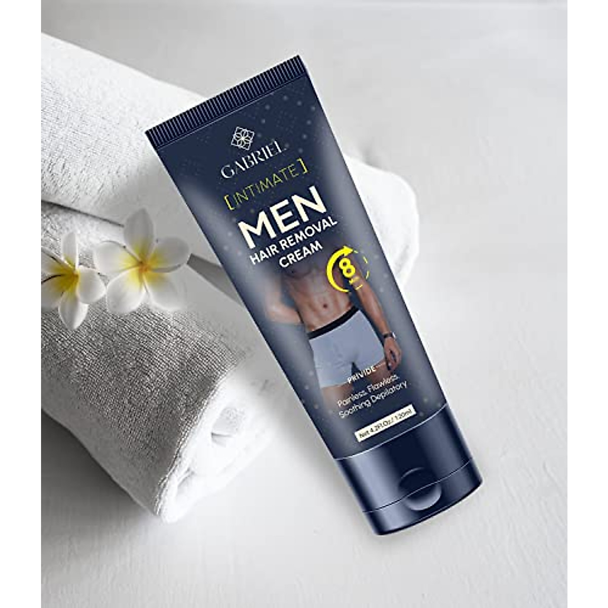 Intimate/Private Hair Removal Cream, Fast & Effective Hair Remover for Men's Underarm, Chest, Back, Legs, and Arms, 4.2 fl oz